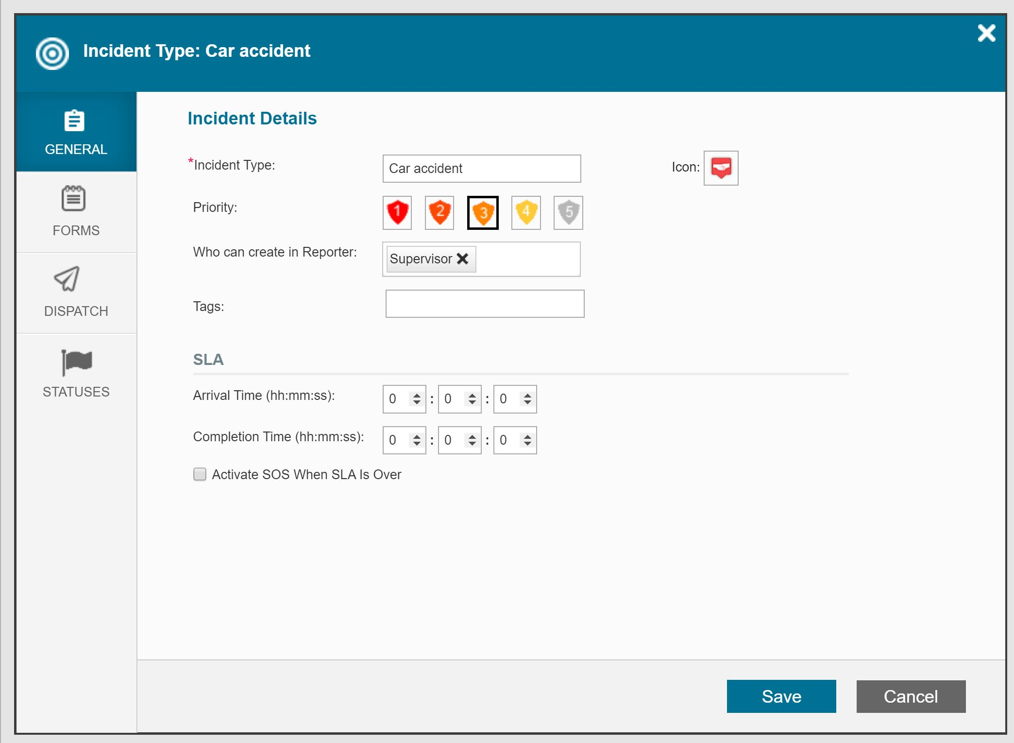 Managing Incident Types