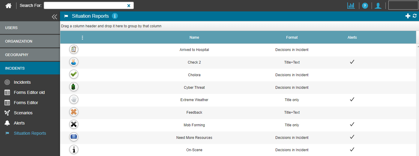 Adding Situation Reports to Incident Types