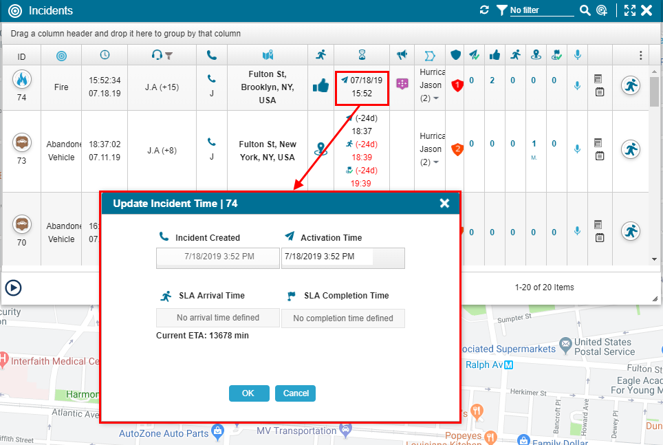 Overview of Incidents Panel